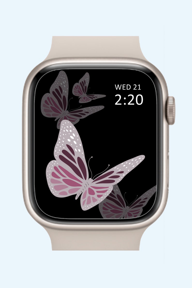 Butterfly Apple Watch Wallpaper, Butterfly Smartwatch Wallpaper, Apple ...