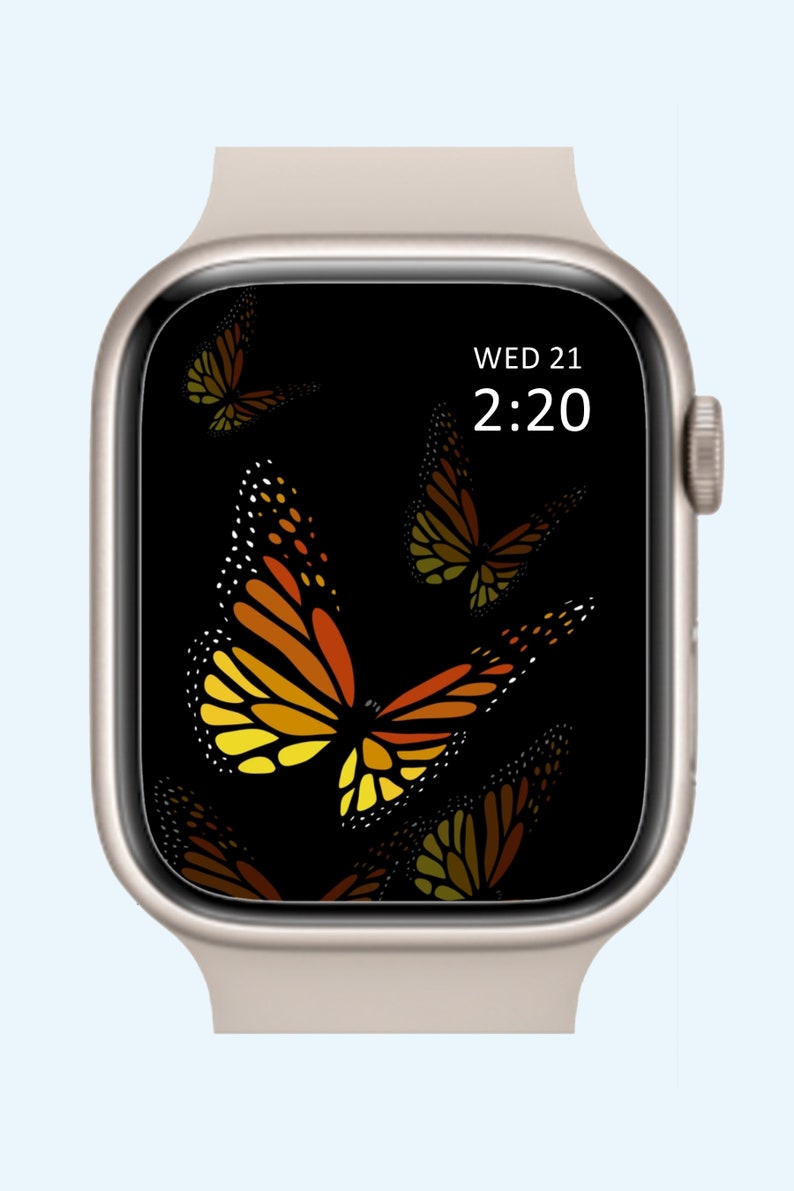 Monarch Butterfly Apple Watch Wallpaper, Butterfly Smartwatch Wallpaper ...