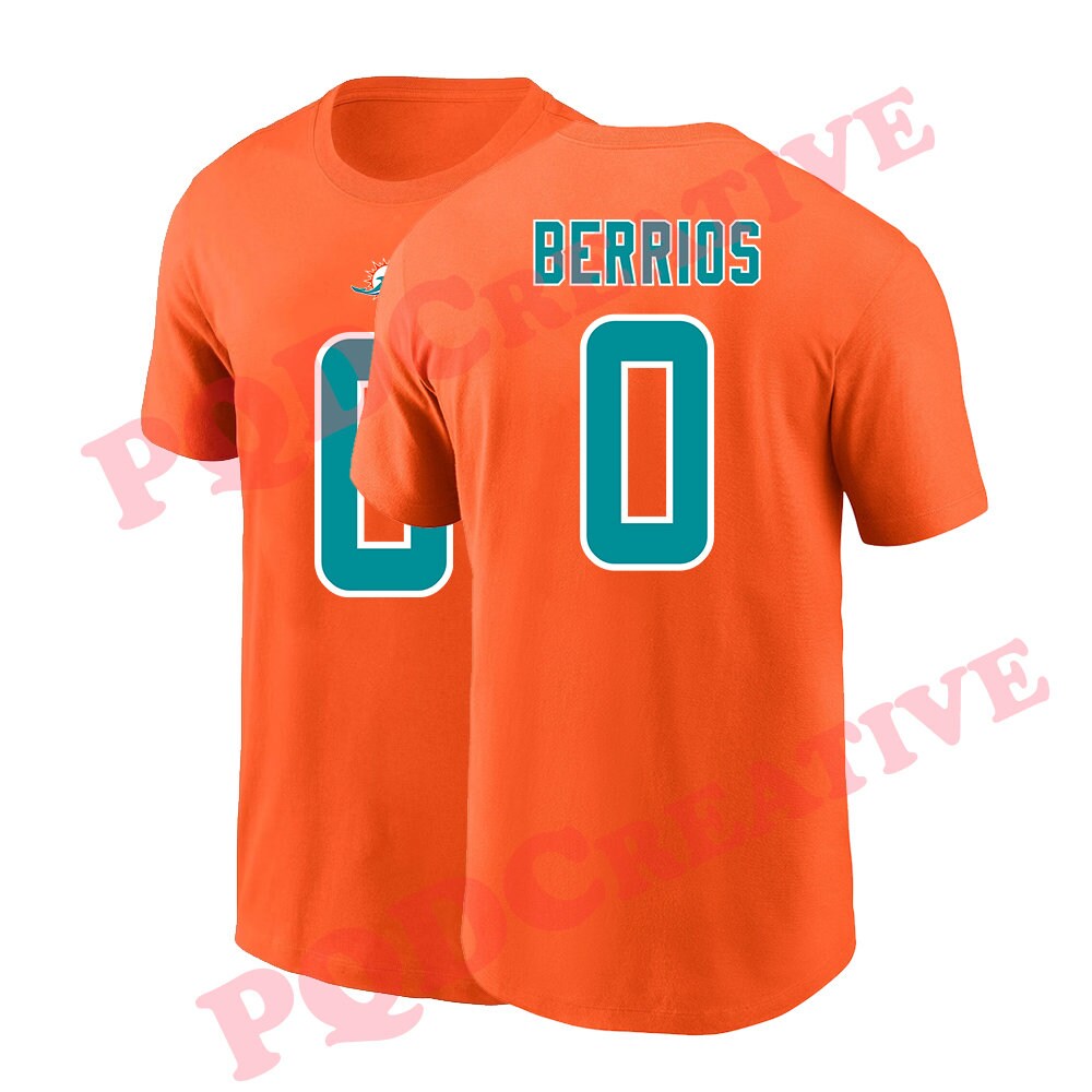 Camiseta del jugador de fútbol de Miami Berrios, camiseta con nombre y ...