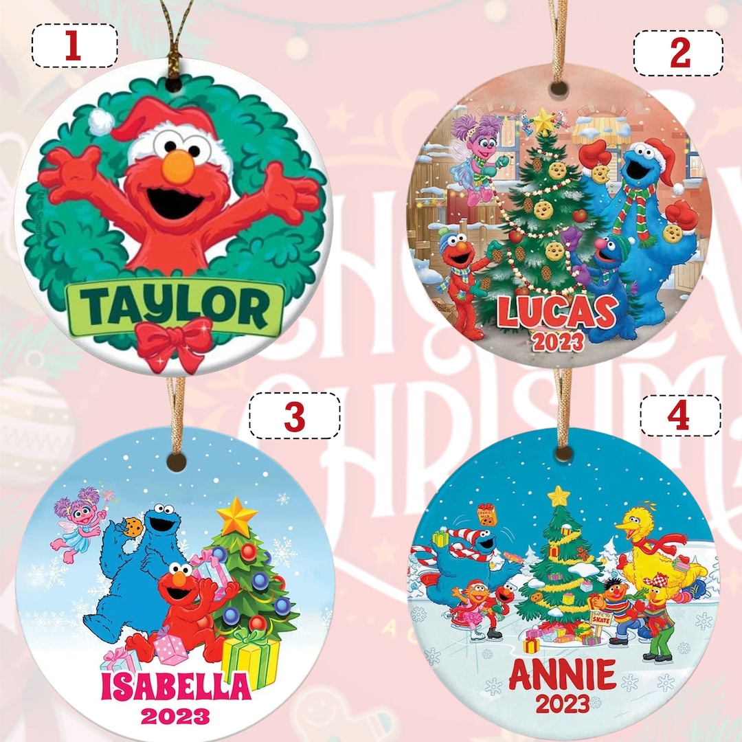 Elmo Ornament Personalized Elmo Sesame Christmas Ornament - Etsy Canada
