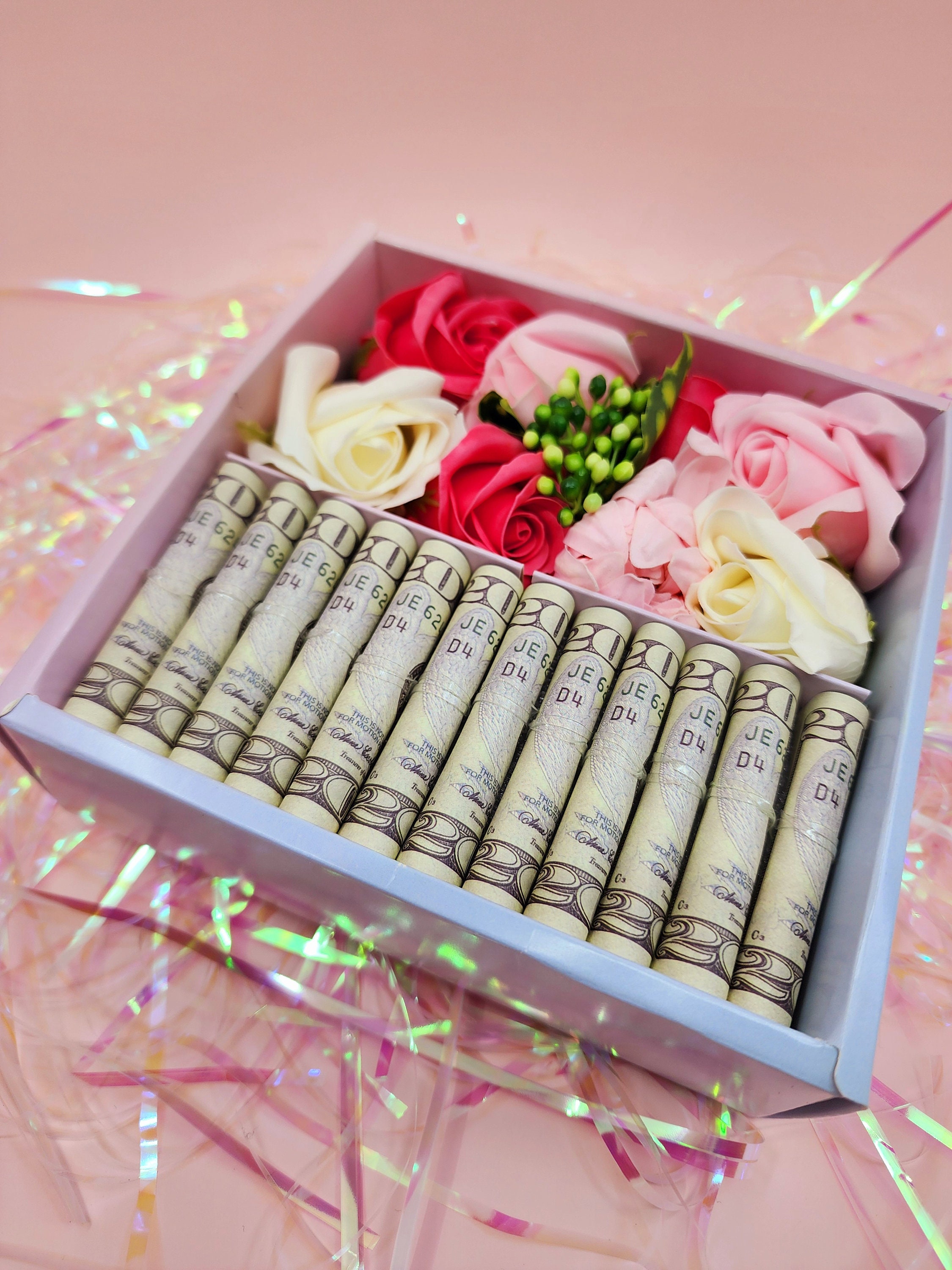 Soap Flower Cash Money Gift Box for Women Girls Gift - Etsy