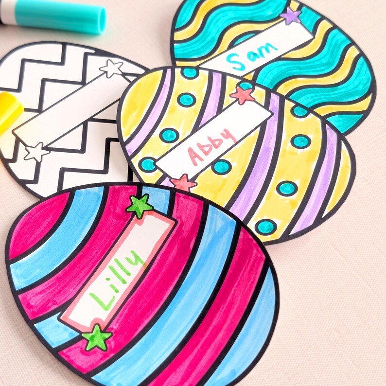Easter Egg Coloring Printable, Kids Easter Activity, Spring Classroom ...