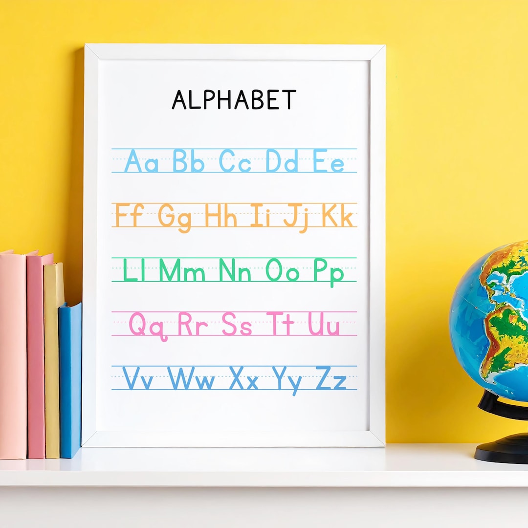 Alphabet Chart Poster for Classroom (digital Download) Manuscript ABC ...