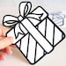 Christmas Present Coloring Cards - Set of 12 Gift Cutouts for Kids ...