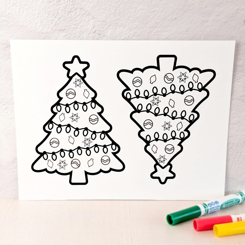 Christmas Tree Download - Printable Coloring Christmas Trees for Kids ...