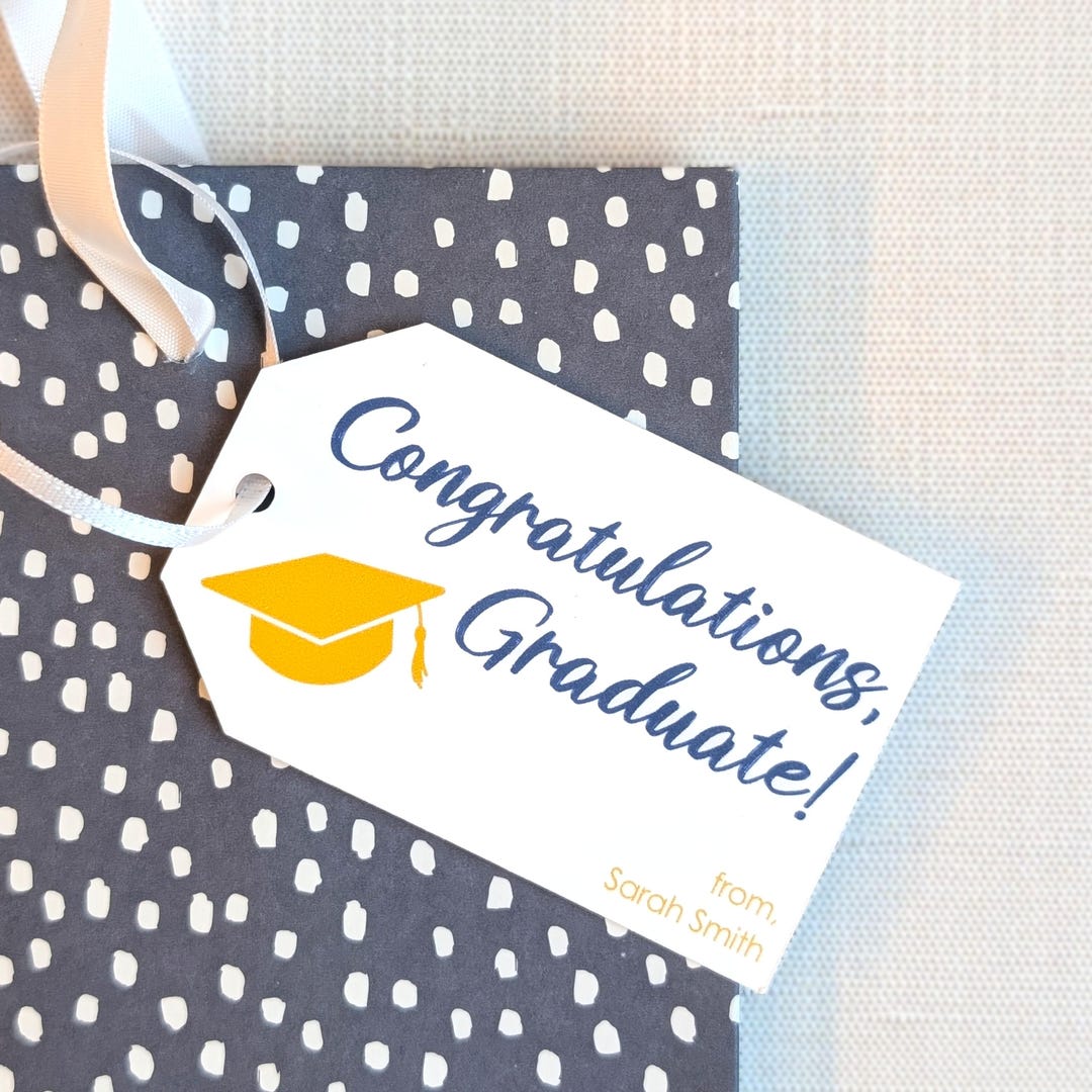 Personalized Graduation Gift Tags - Custom Gift Tags for Graduation ...