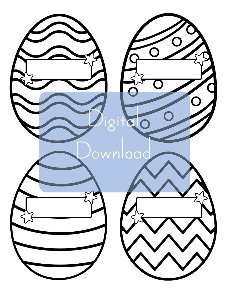Easter Egg Coloring Printable, Kids Easter Activity, Spring Classroom ...