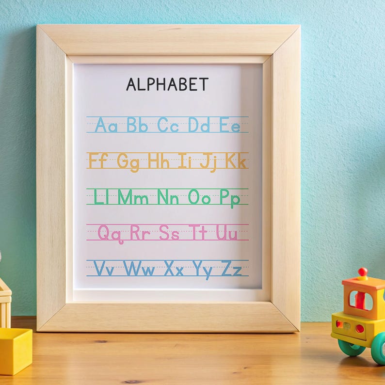 Alphabet Chart Poster for Classroom (digital Download) Manuscript ABC ...