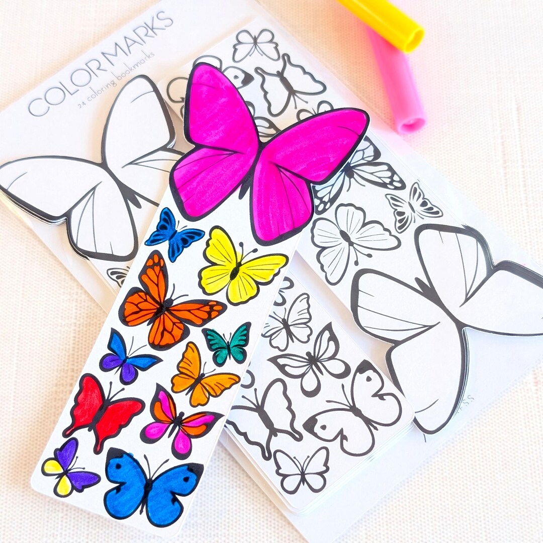 Spring Classroom Activity | Coloring Bookmarks for Kids | Set of 24 ...