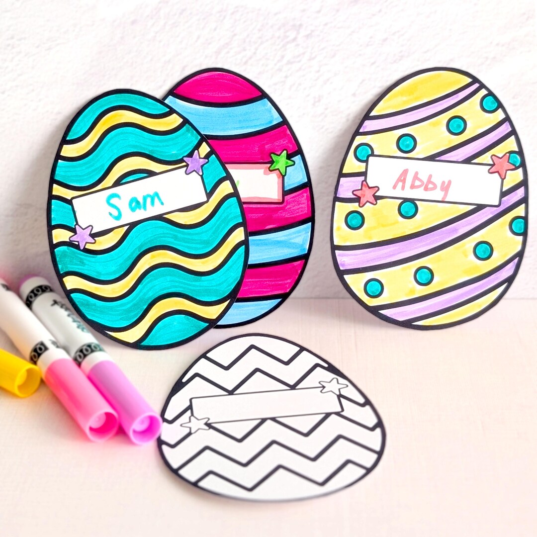 Easter Egg Coloring Printable, Kids Easter Activity, Spring Classroom ...