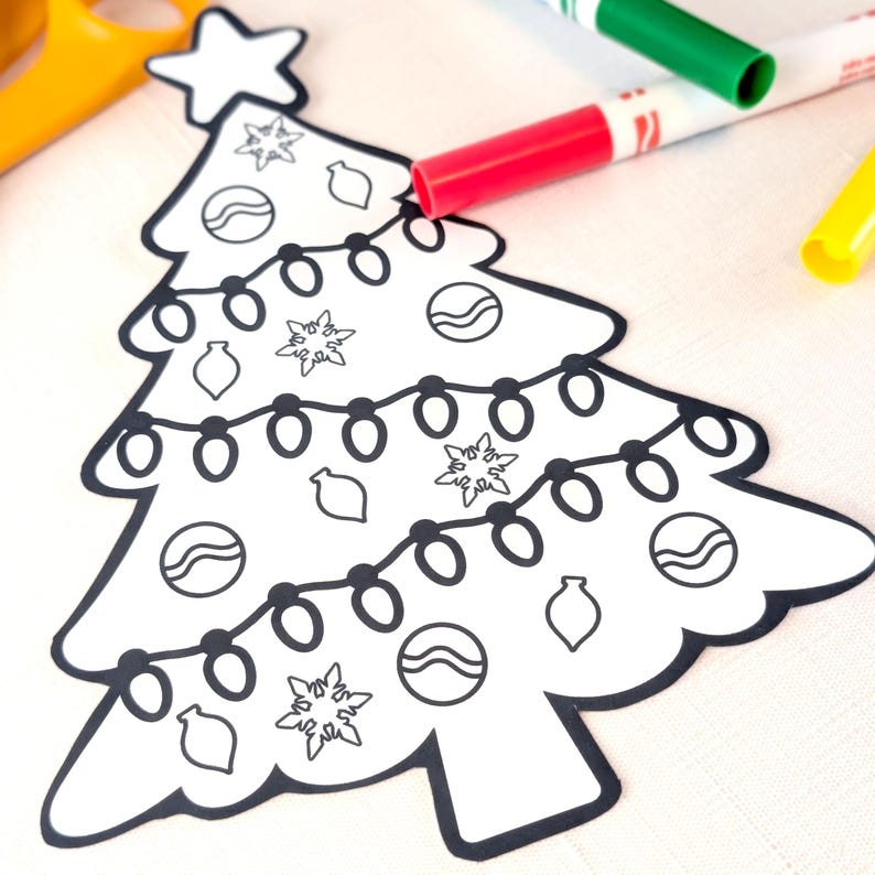 Christmas Tree Download - Printable Coloring Christmas Trees for Kids ...