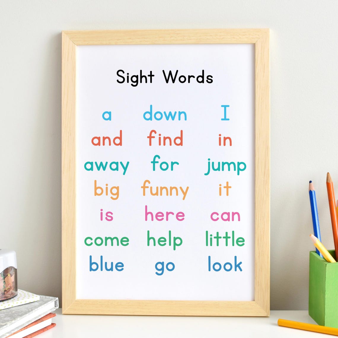 Pre-primer Sight Words Poster Printable | Preschool Kindergarten Sight ...