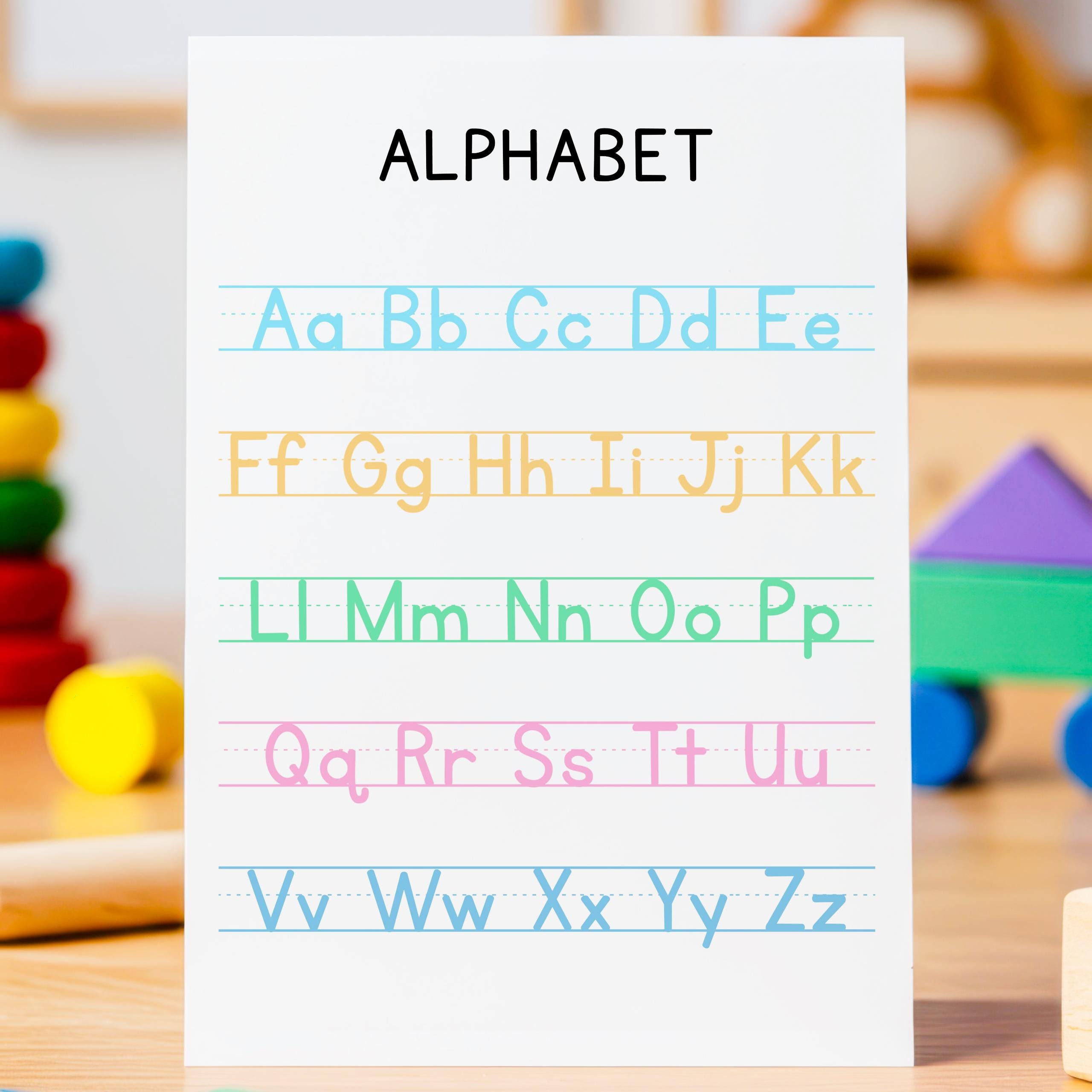 Alphabet Chart Poster for Classroom (digital Download) Manuscript ABC ...