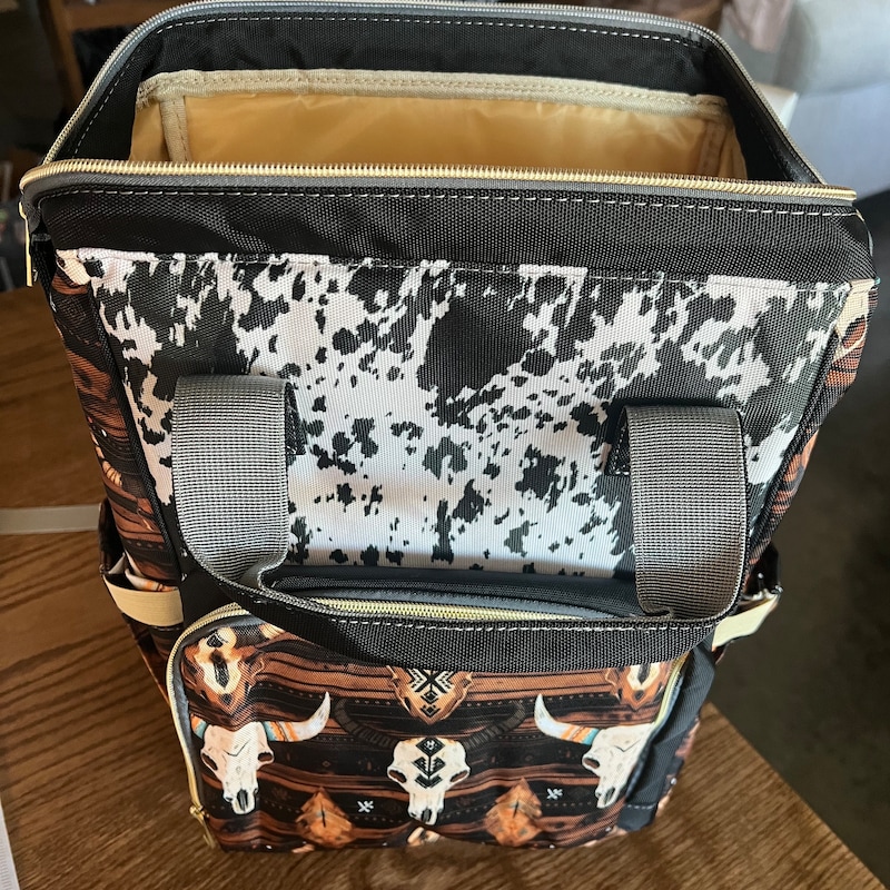 Cow Print Diaper Bag - Etsy