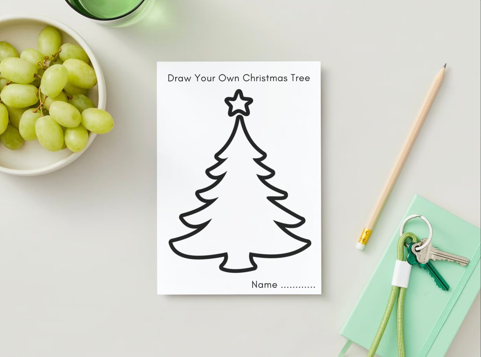 Printable Draw Your Own Christmas Tree for Kids , Printable Decorate ...