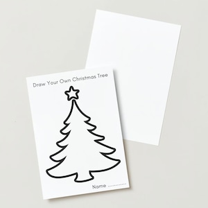 Printable Draw Your Own Christmas Tree for Kids , Printable Decorate ...