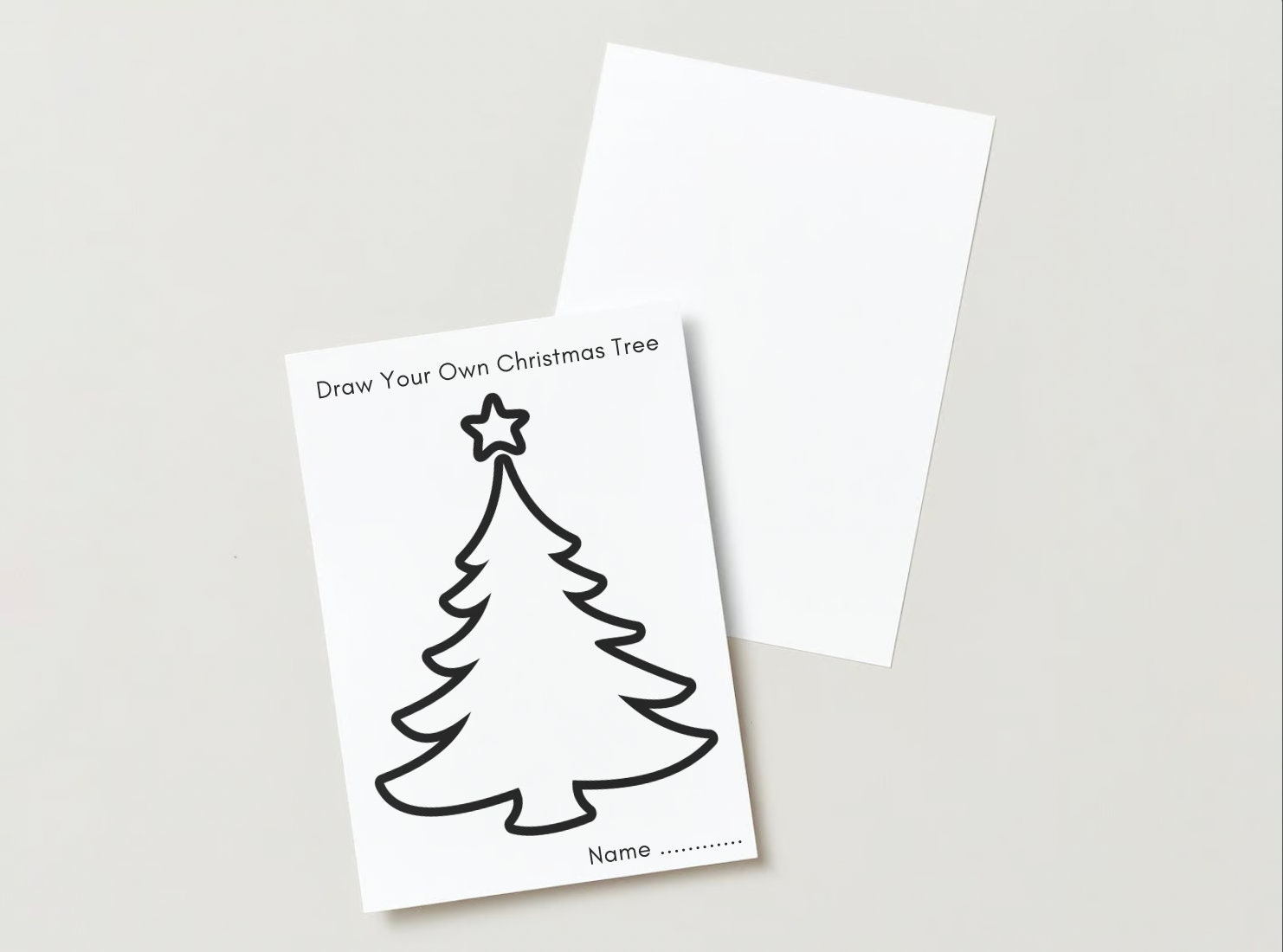 Printable Draw Your Own Christmas Tree for Kids , Printable Decorate ...