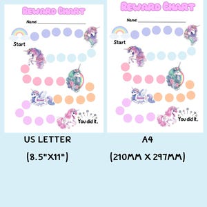 Unicorn Reward Chart Make Learning & Growing Fun With Rewards Included ...