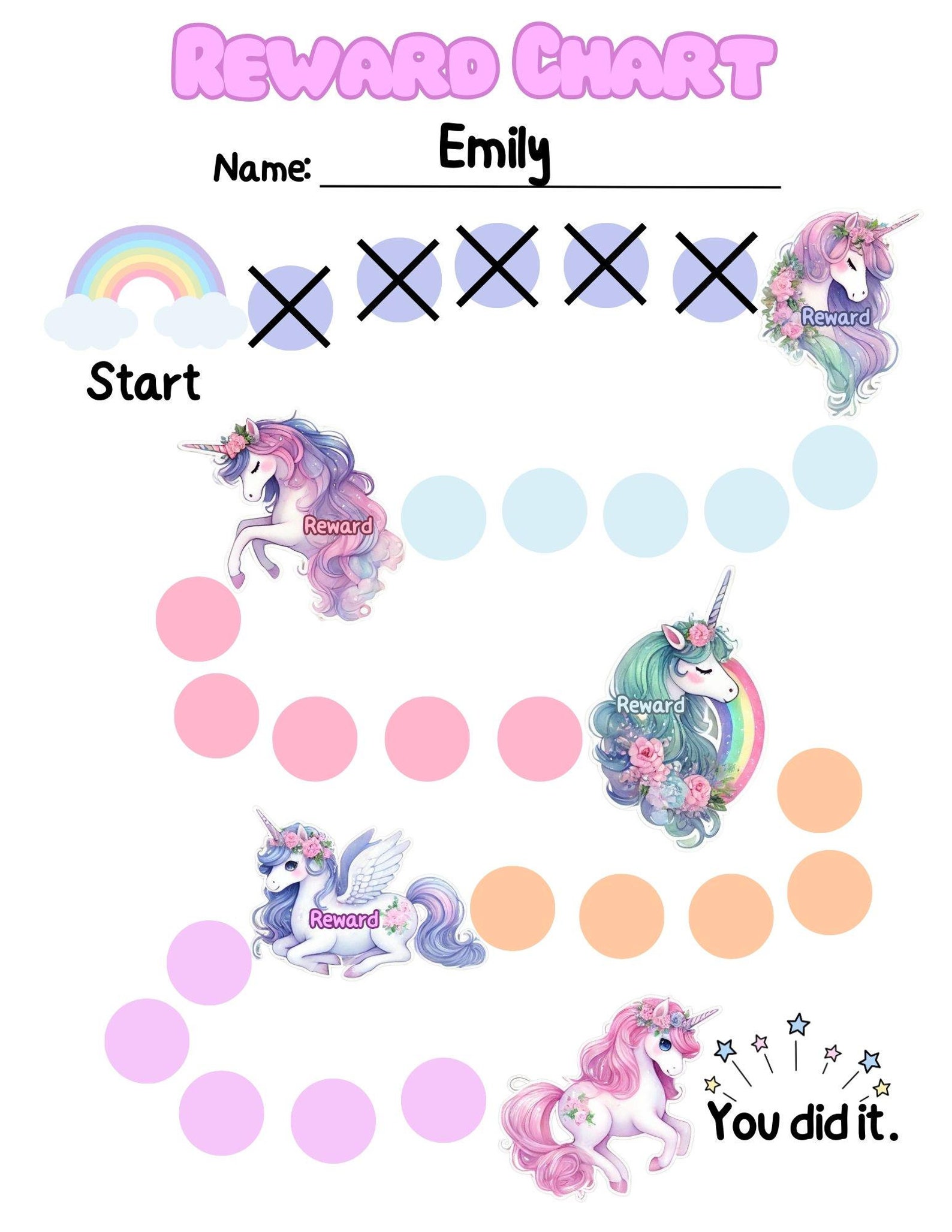 Unicorn Reward Chart Make Learning & Growing Fun With Rewards Included ...