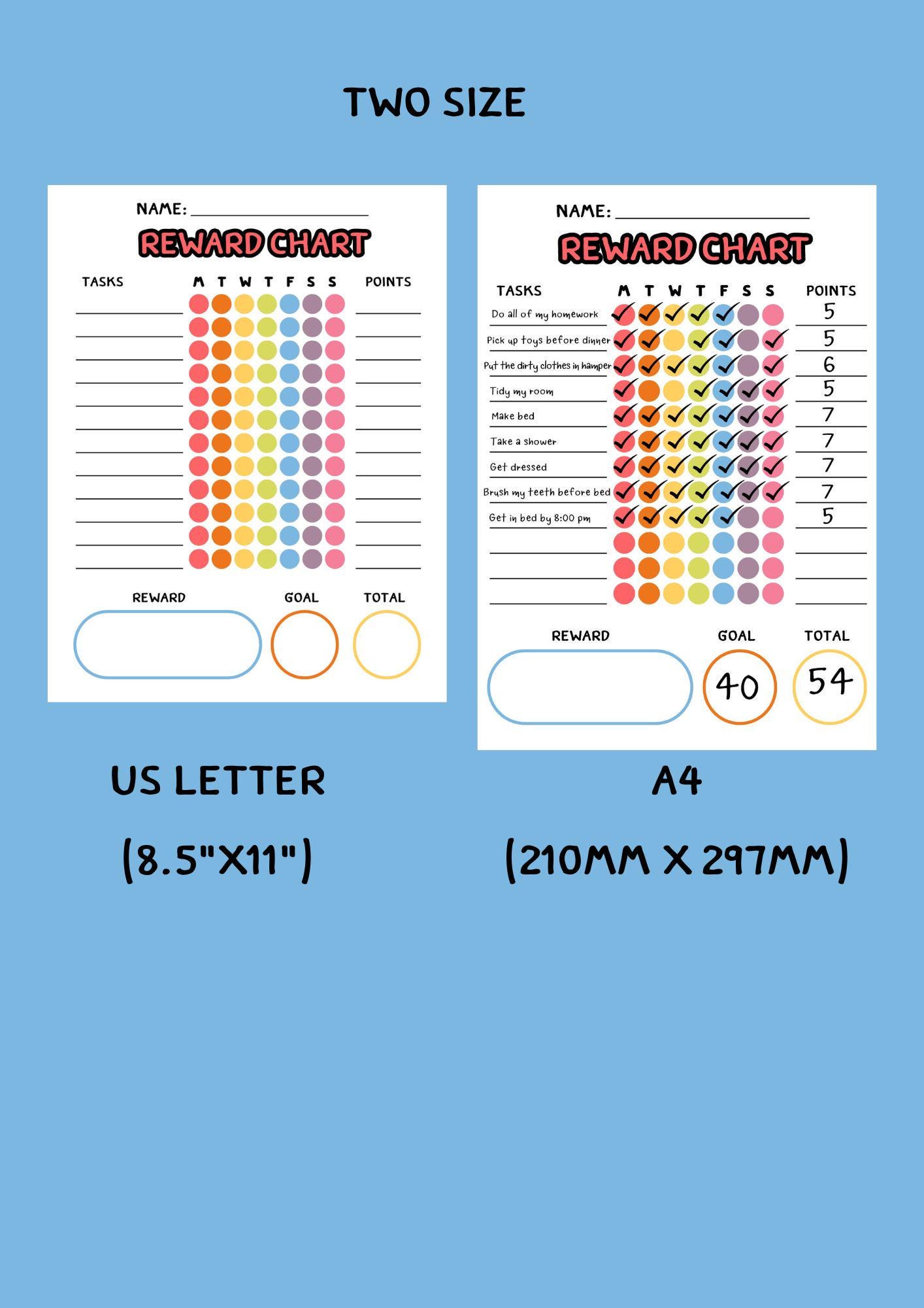 Happy Habits Reward Chart Fun & Effective Behavior Tracker for Kids ...