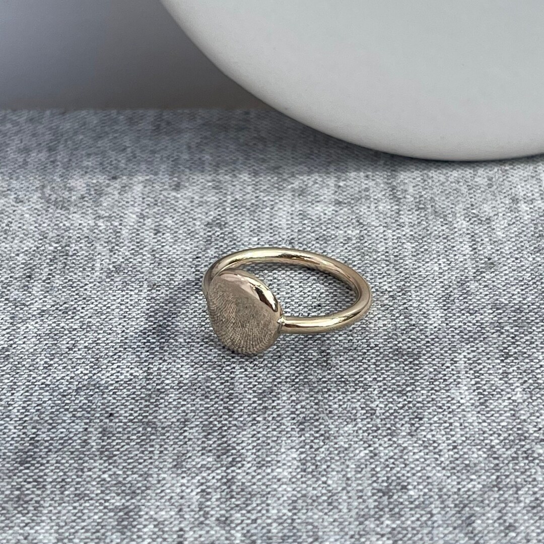 9ct Solid Gold Modern Signet Ring / Signet Ring Solid Gold / Signet ...