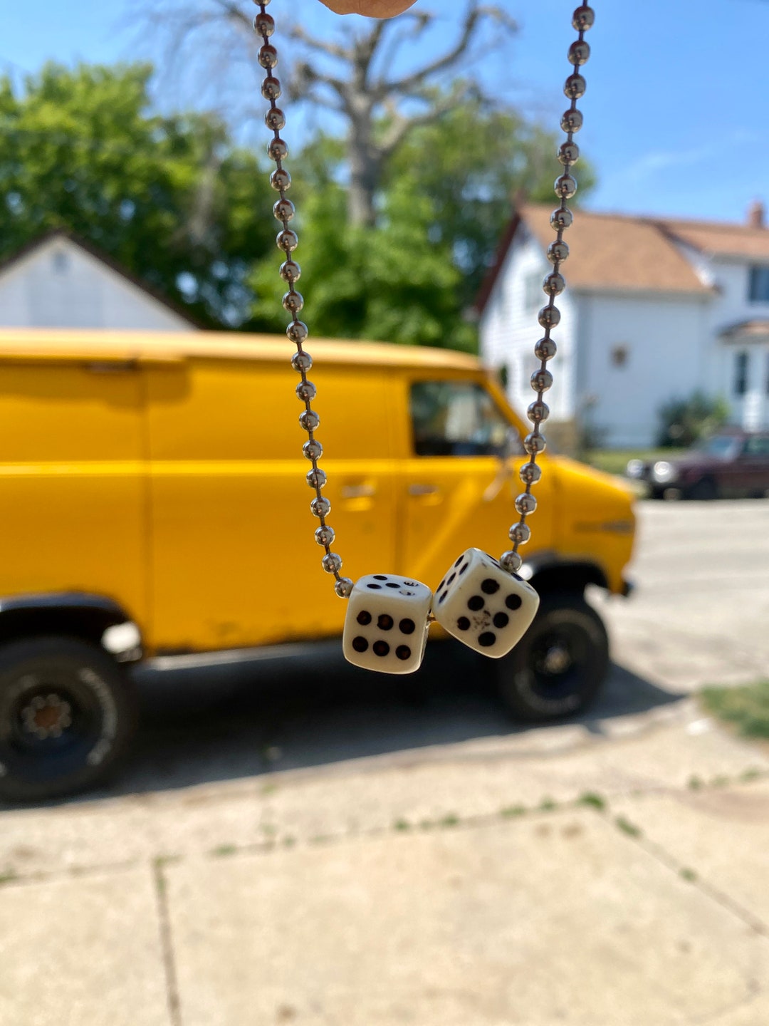 Vintage Dice Necklace | 50's 60's Dice | Silver Ball Chain - Etsy