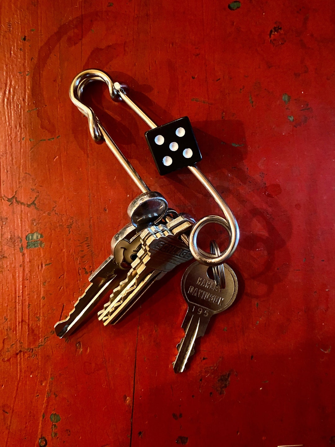 Vintage RARE Las Vegas Dice Keychain | 50's Bakelite Dice | Large WW2 ...