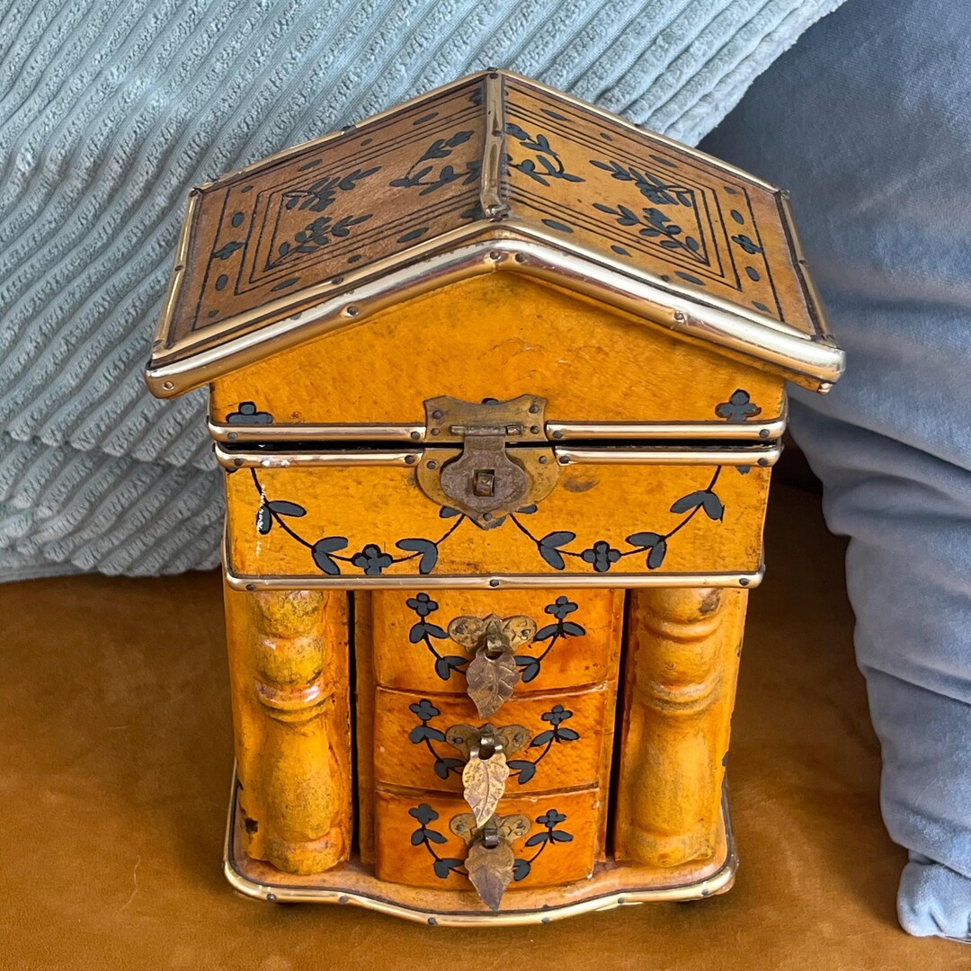 One-off Handmade Art-nouveau Style Wooden Jewellery Box | Vintage Art ...