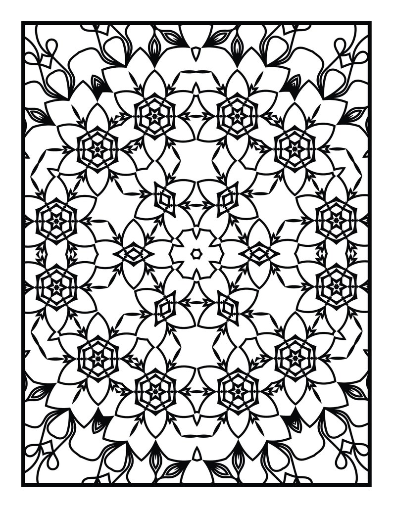 Mandala Style Coloring Pages Bundle, Coloring Pages, Digital Download ...