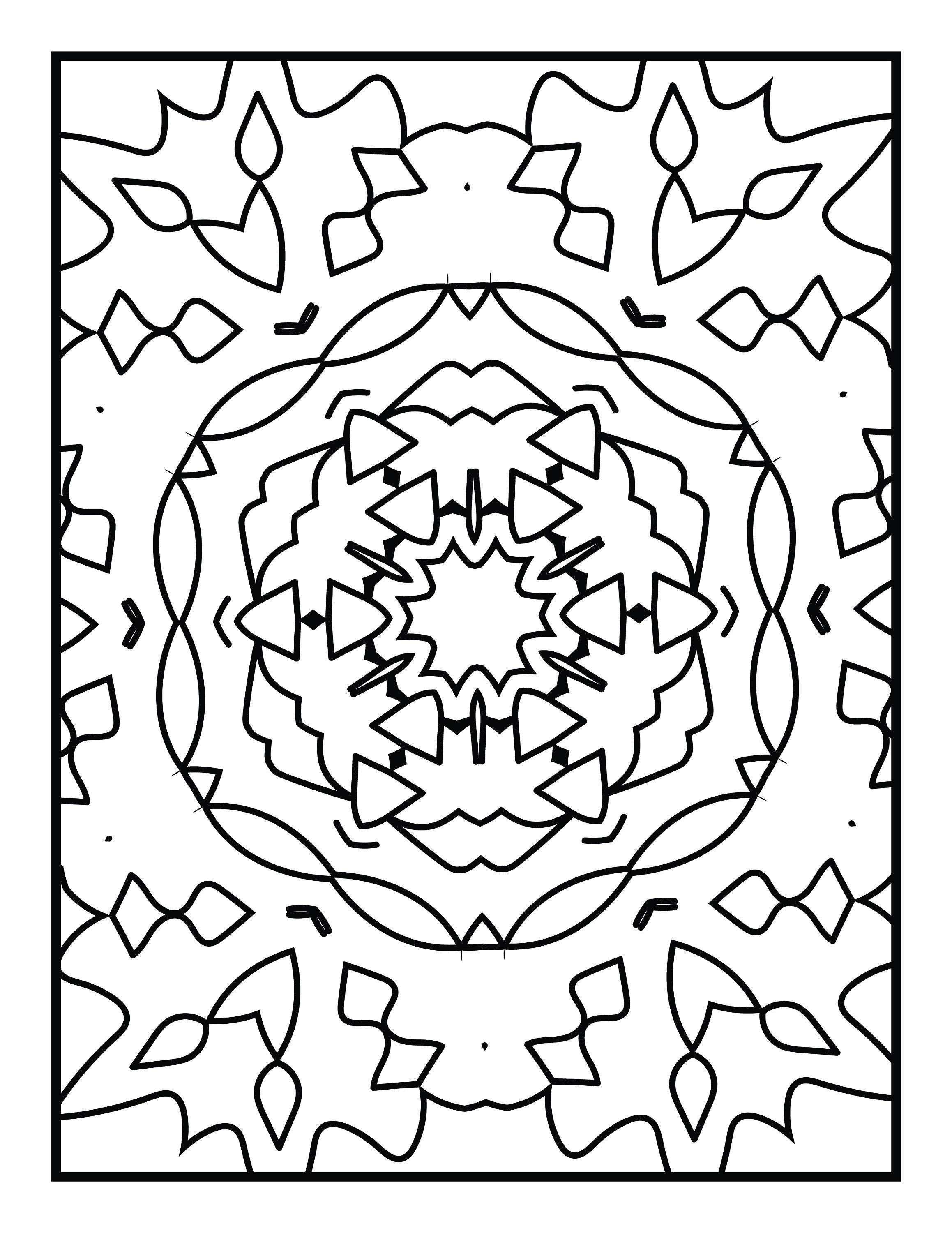 50 Mandala Style Coloring Pages, Adult Printable Coloring Pages ...