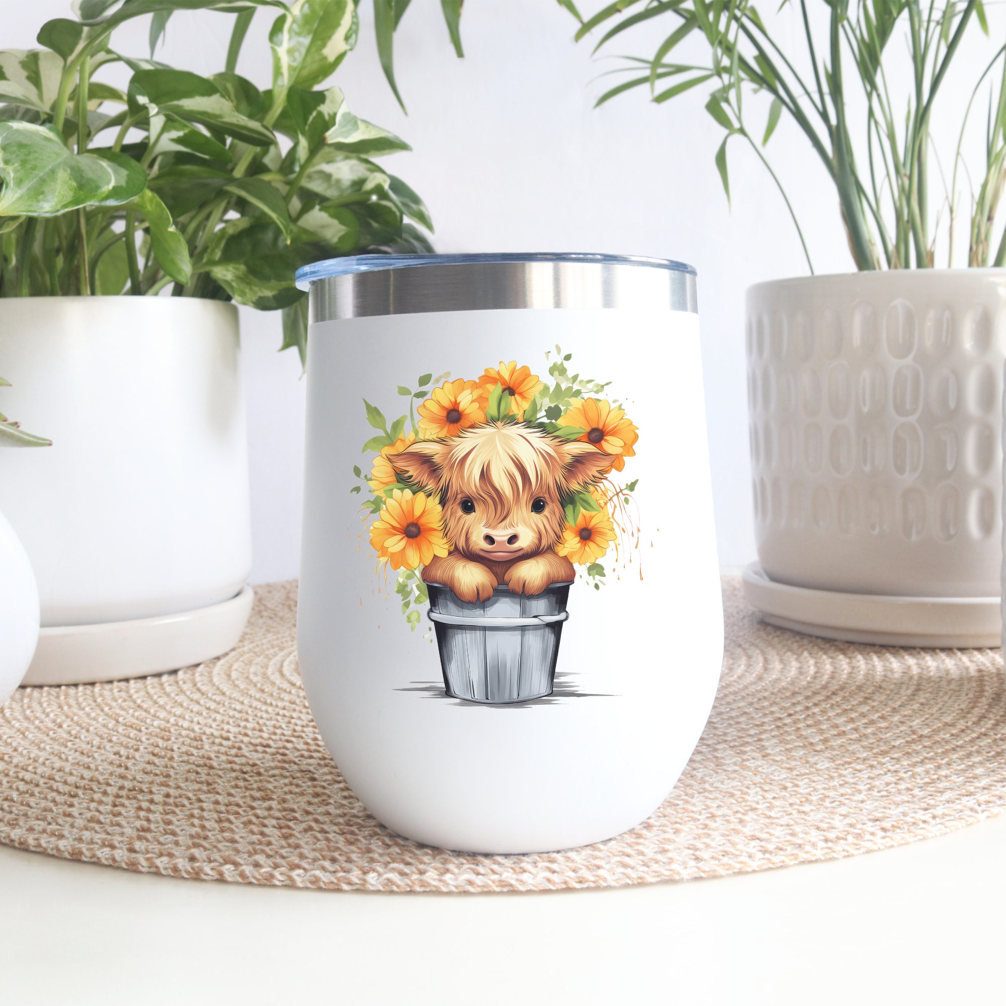 Highland Cow Themed Tumbler, Cow Tumbler, Highland Cow Gift, Cow Gift ...