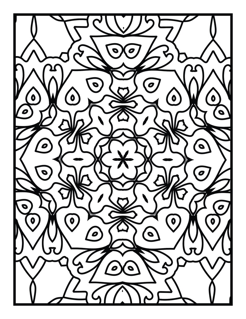 50 Mandala Style Coloring Pages, Downloadable Coloring Pages, Adult ...