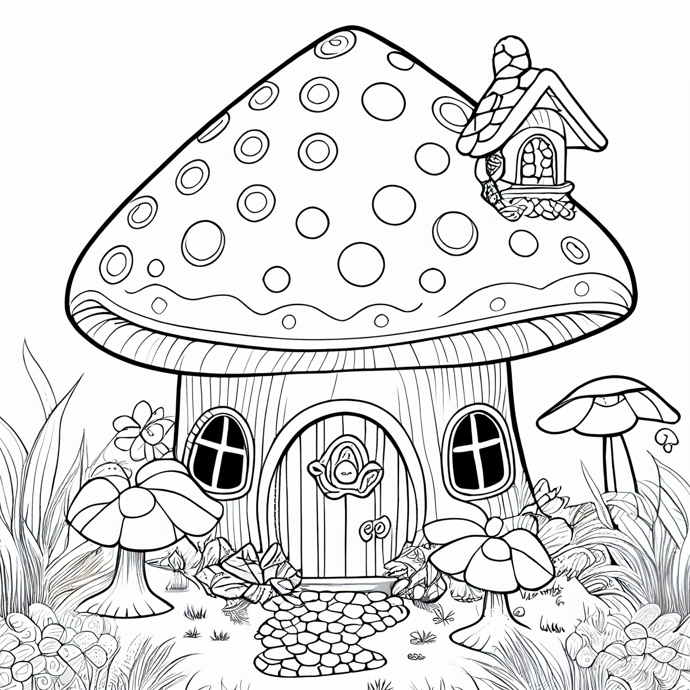 Fairy House Coloring Pages Digital Download Bundle - Etsy