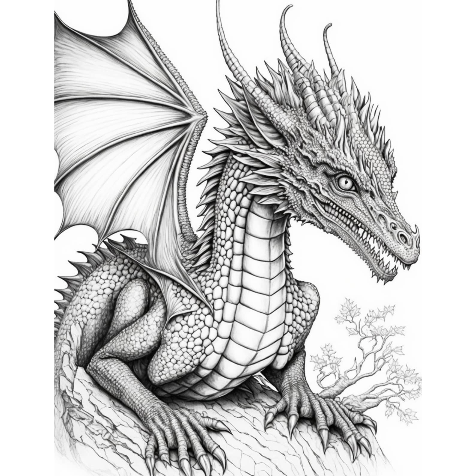 Dragon Digital Download Coloring Pages, Coloring Pages, Digital ...