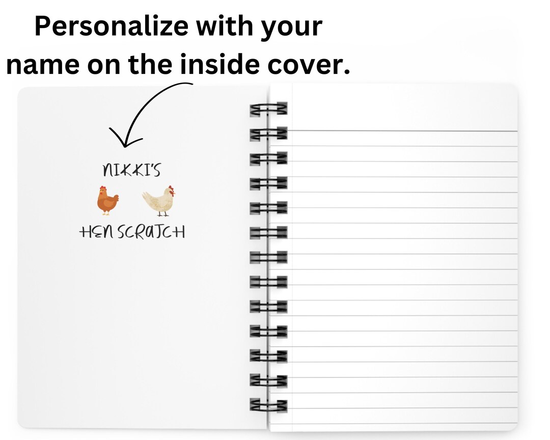 Personalized Chicken Themed Notebook/journal Gift for Chicken Lover ...