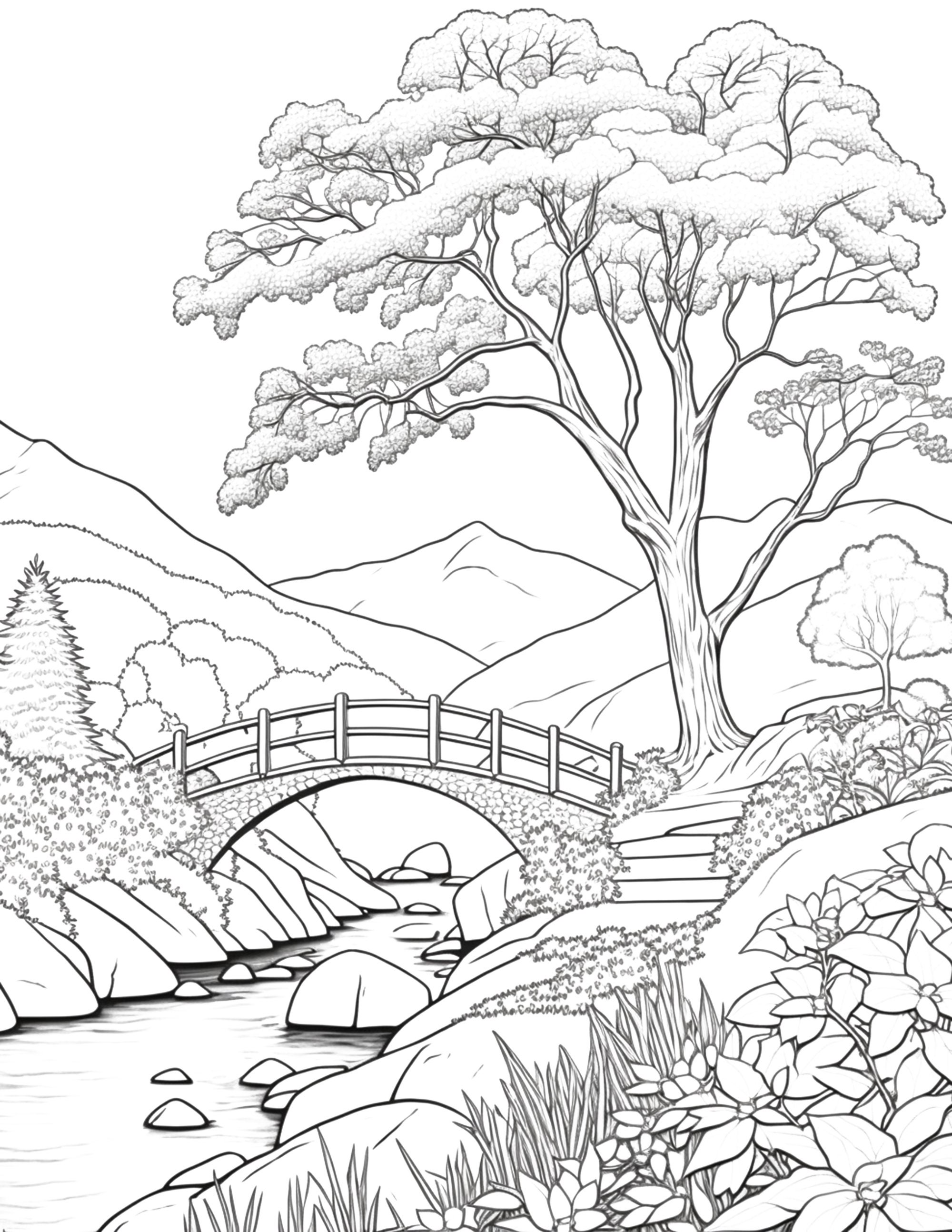 Forrest Themed Coloring Pages, Digital Download Coloring Pages, Adult ...