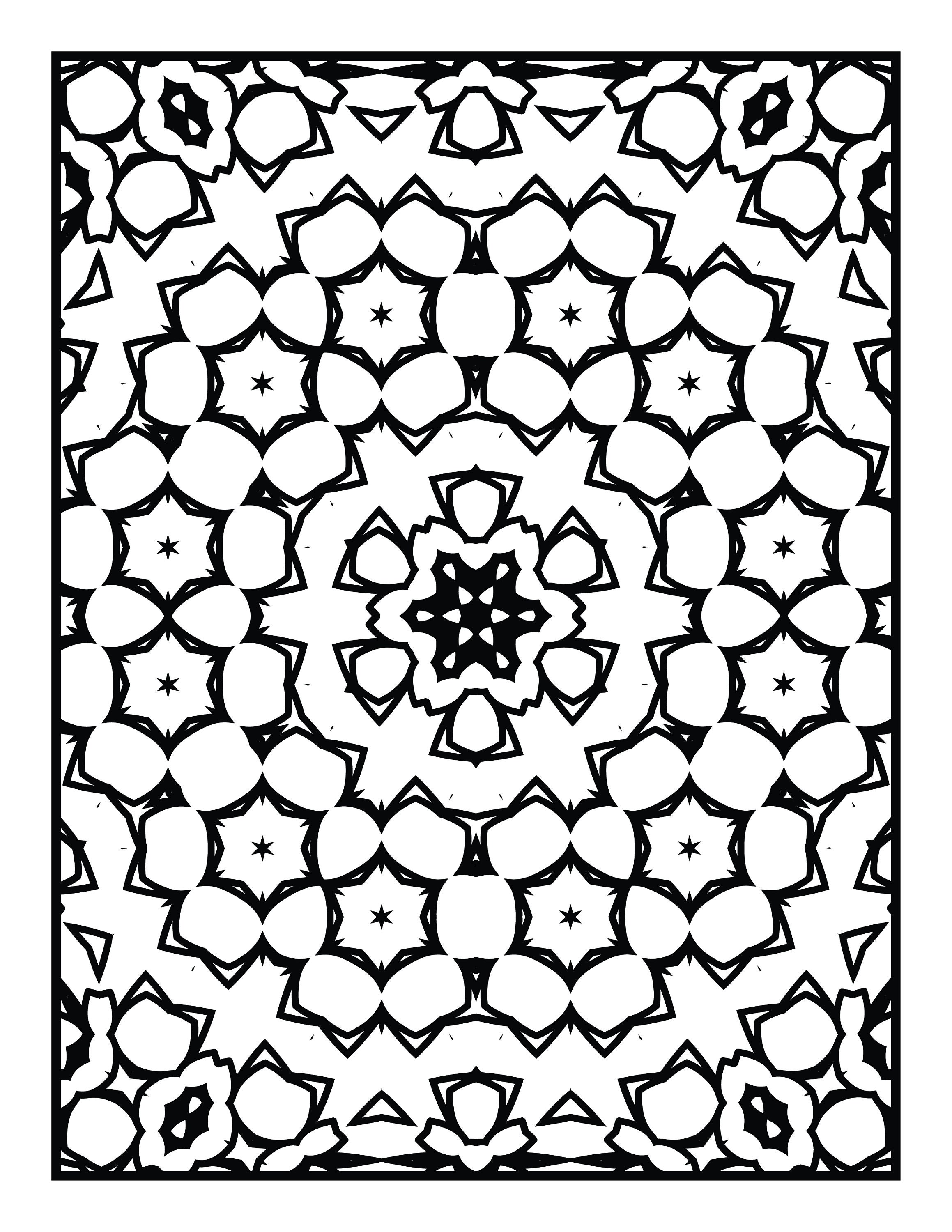 50 Mandala Style Coloring Pages, Downloadable Coloring Pages, Adult ...