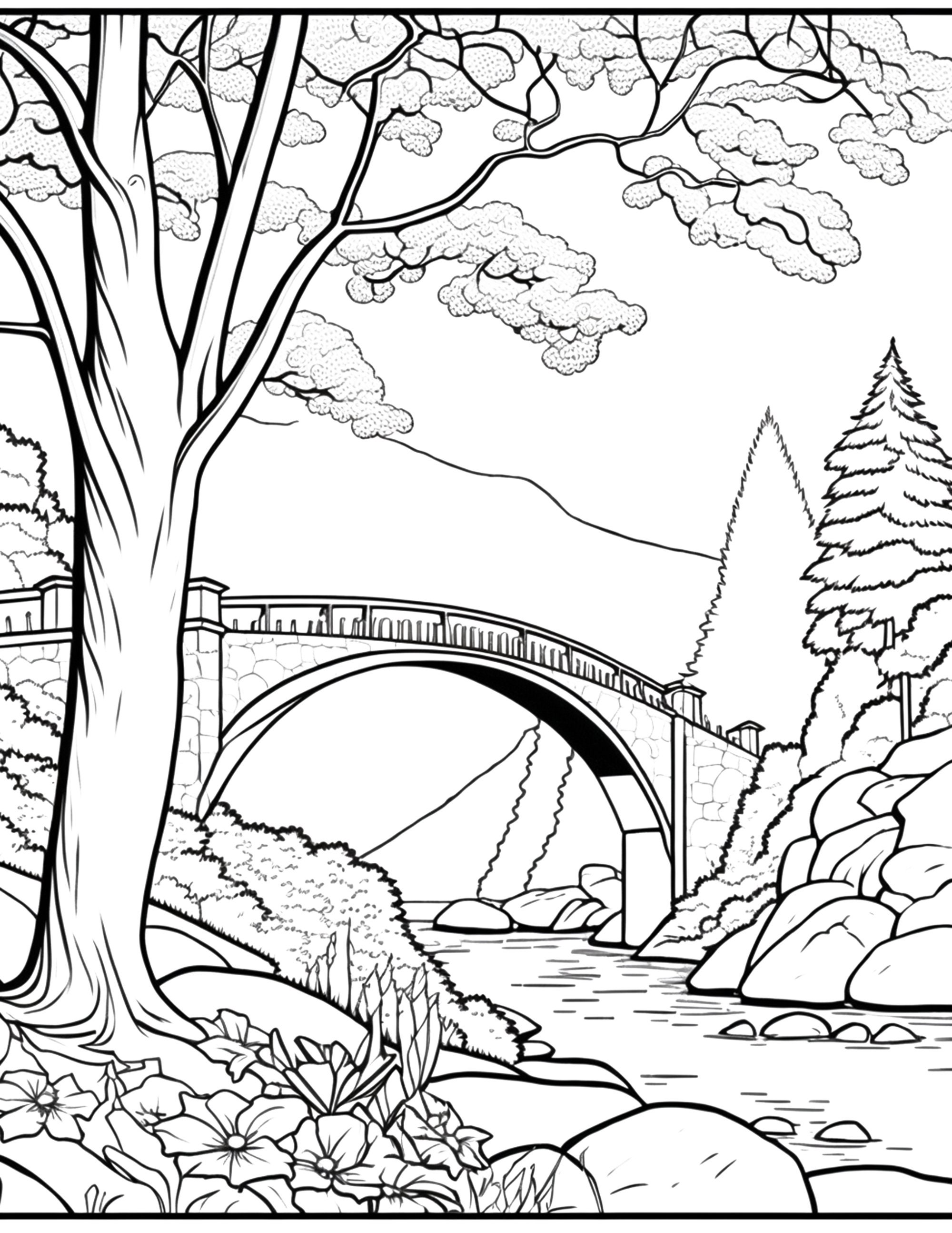 Forrest Themed Coloring Pages, Digital Download Coloring Pages, Adult ...