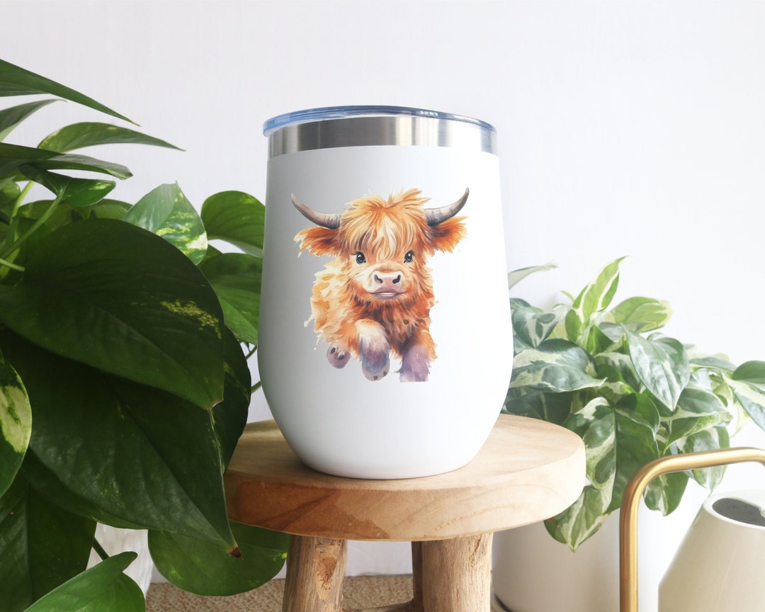 Highland Cow Themed Tumbler, Cow Tumbler, Highland Cow Gift, Cow Gift ...