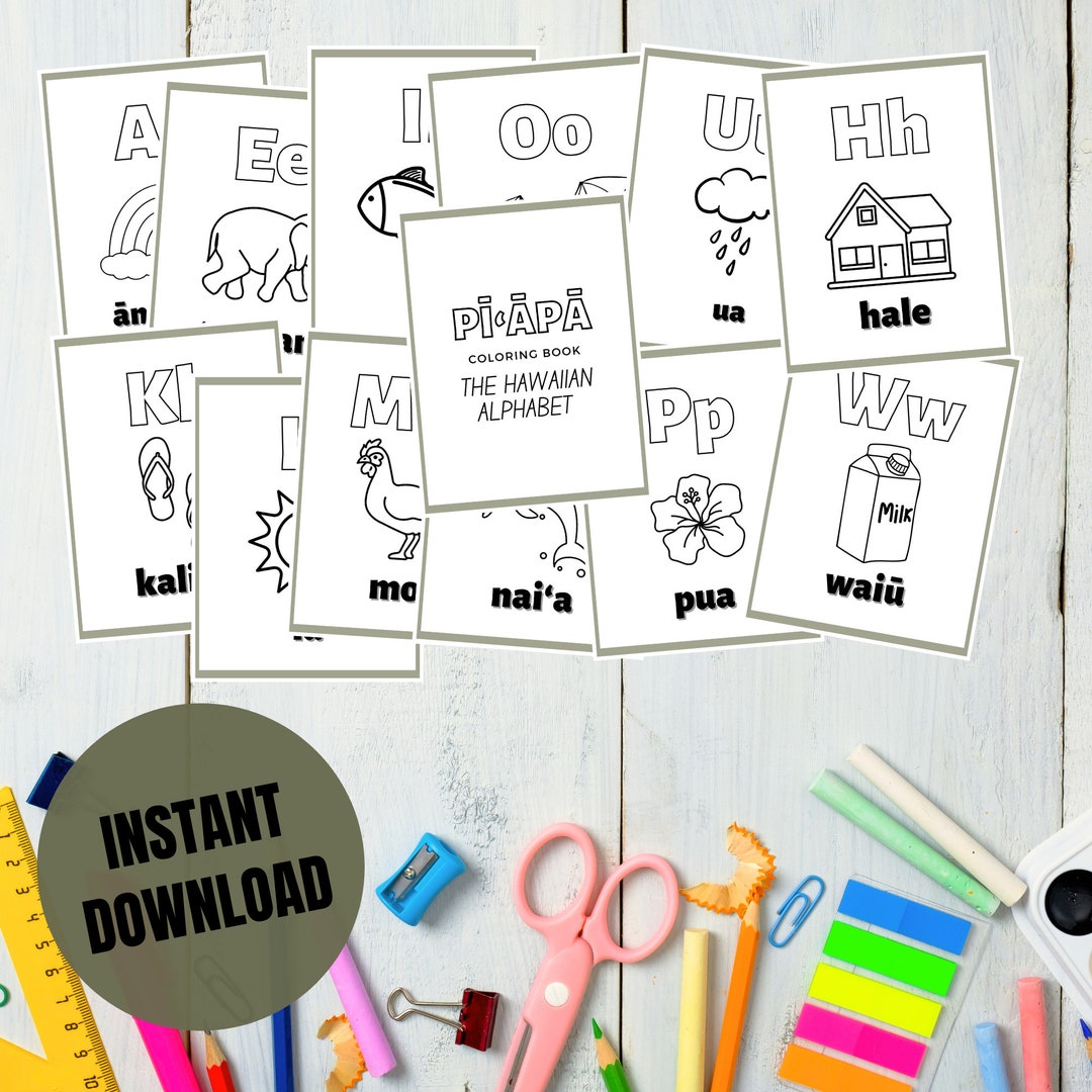 Hawaiian Printable Alphabet (pīʻāpā), Digital Print/download - Etsy