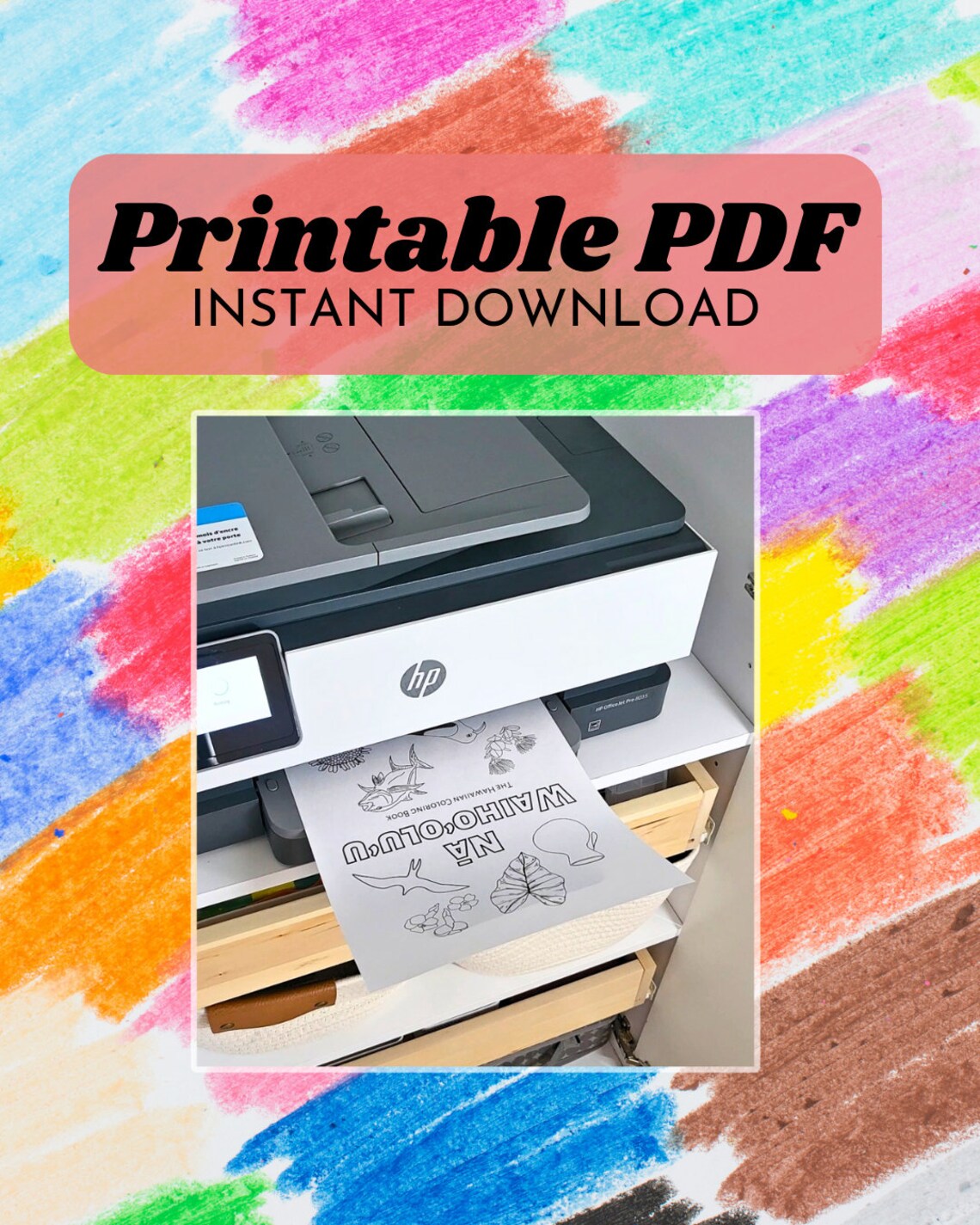 Hawaiian Printable Colors (waihoʻoluʻu) With Color by Numbers Pages ...