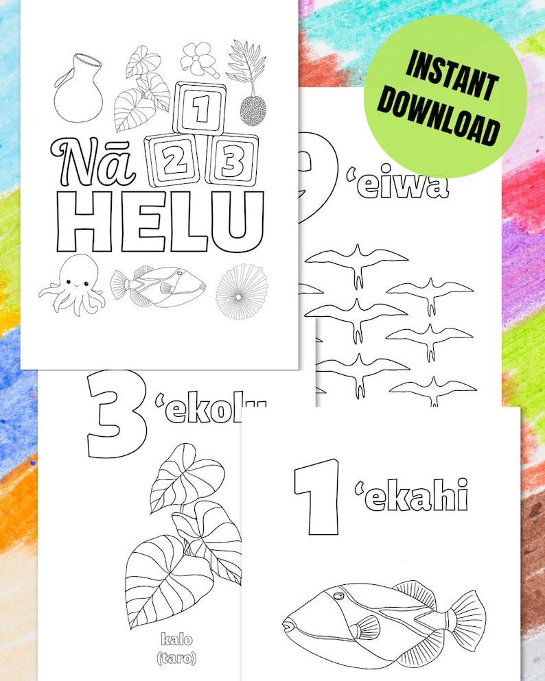 Hawaiian Printable Numbers (Nā Helu), Digital Print/download - Etsy