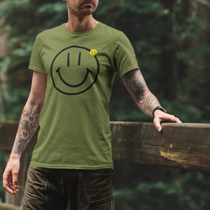 T-shirt With Classic Smiley-happy Face Smiley,smilie T-shirt, T-shirt ...