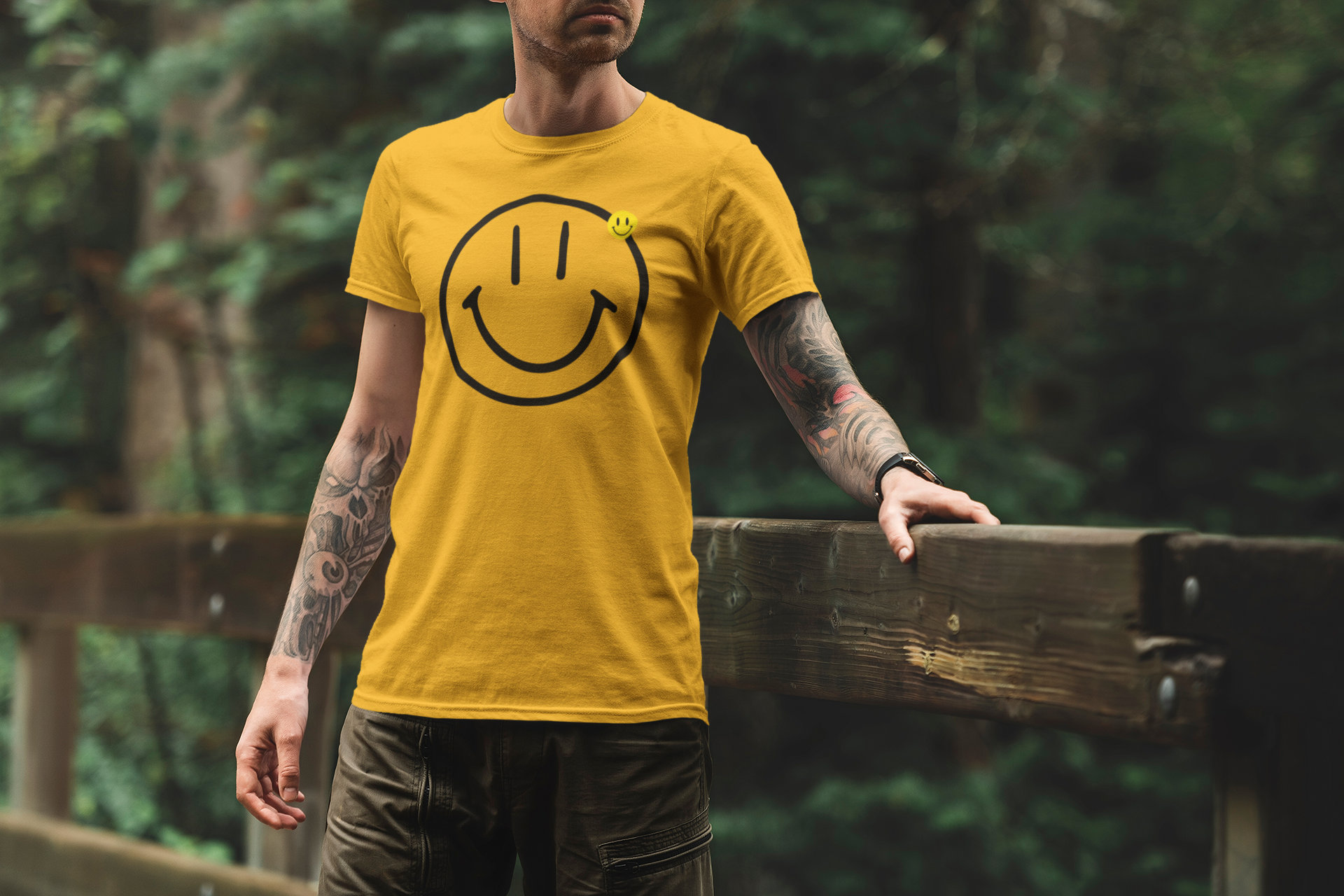 T-shirt With Classic Smiley-happy Face Smiley,smilie T-shirt, T-shirt ...