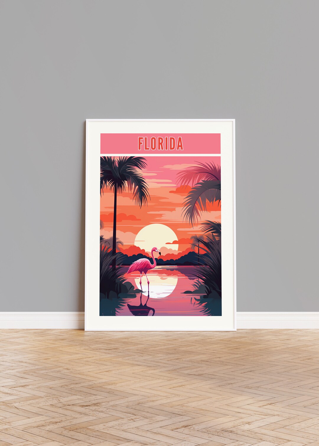 Florida Travel Poster, Florida Print, Florida Wall Art, Florida Artwork ...