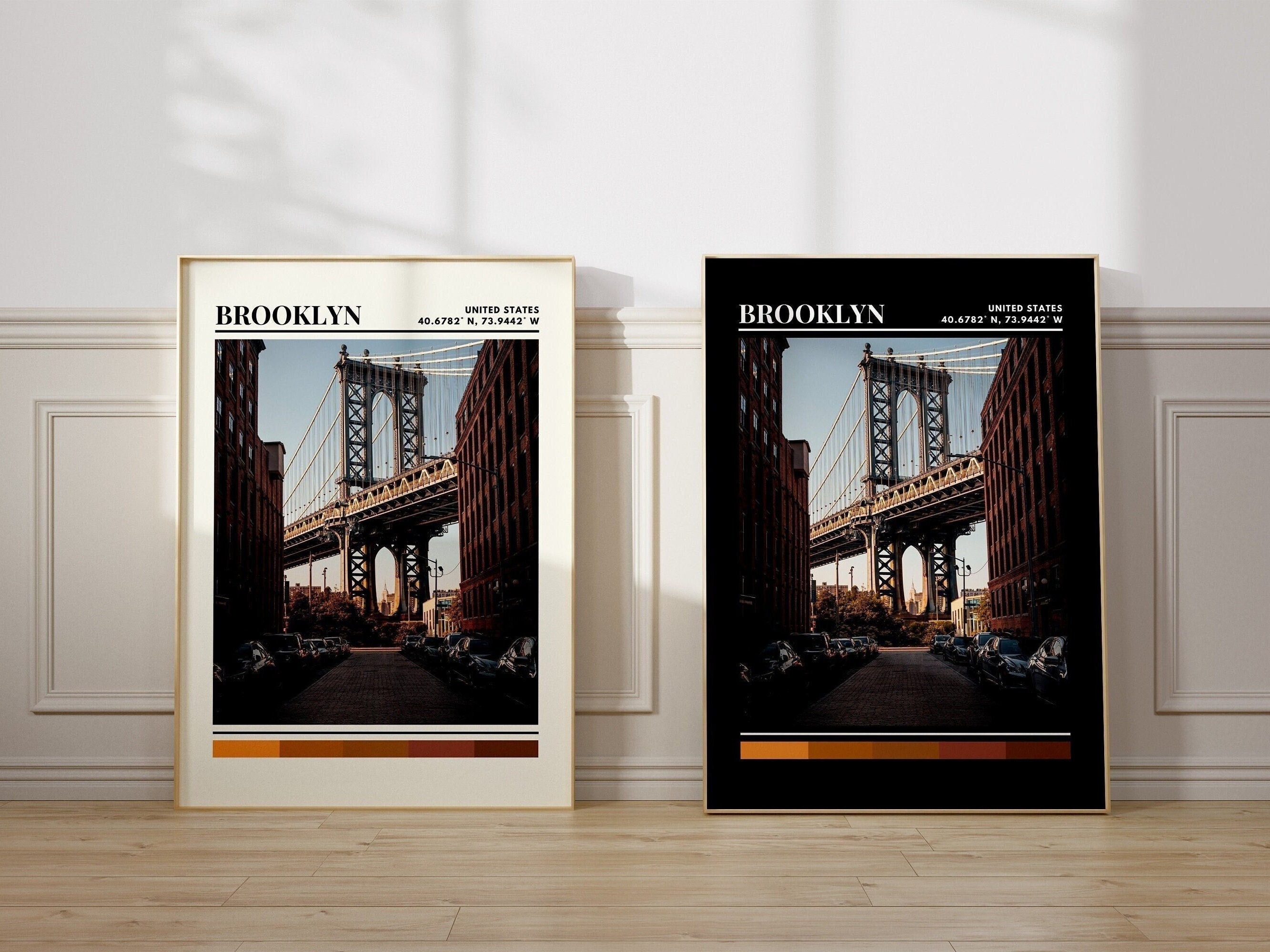 Brooklyn Poster, Brooklyn Print, Brooklyn Art, Brooklyn Travel Poster ...