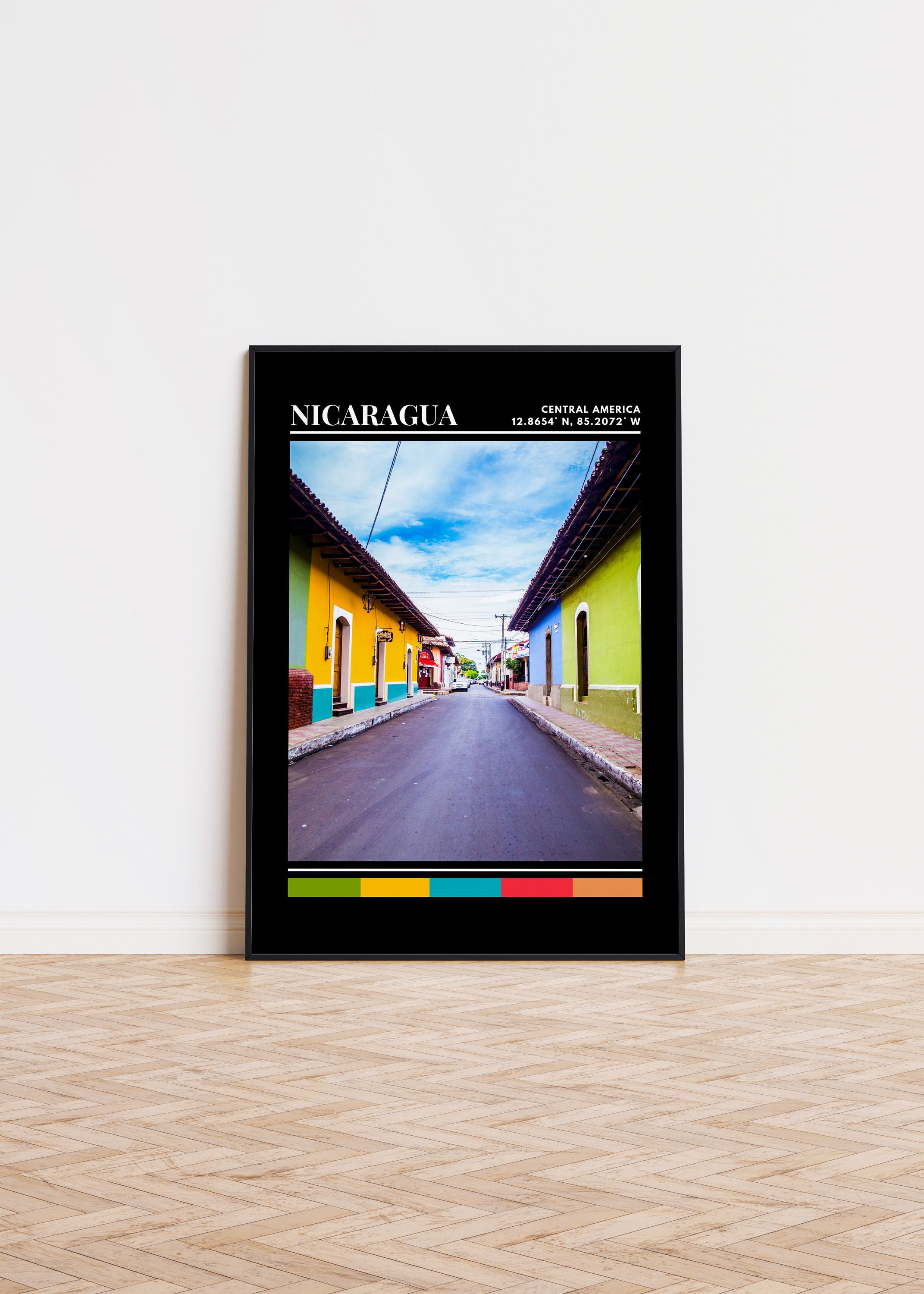 Nicaragua Poster, Nicaragua Print, Nicaragua Art, Nicaragua Travel ...