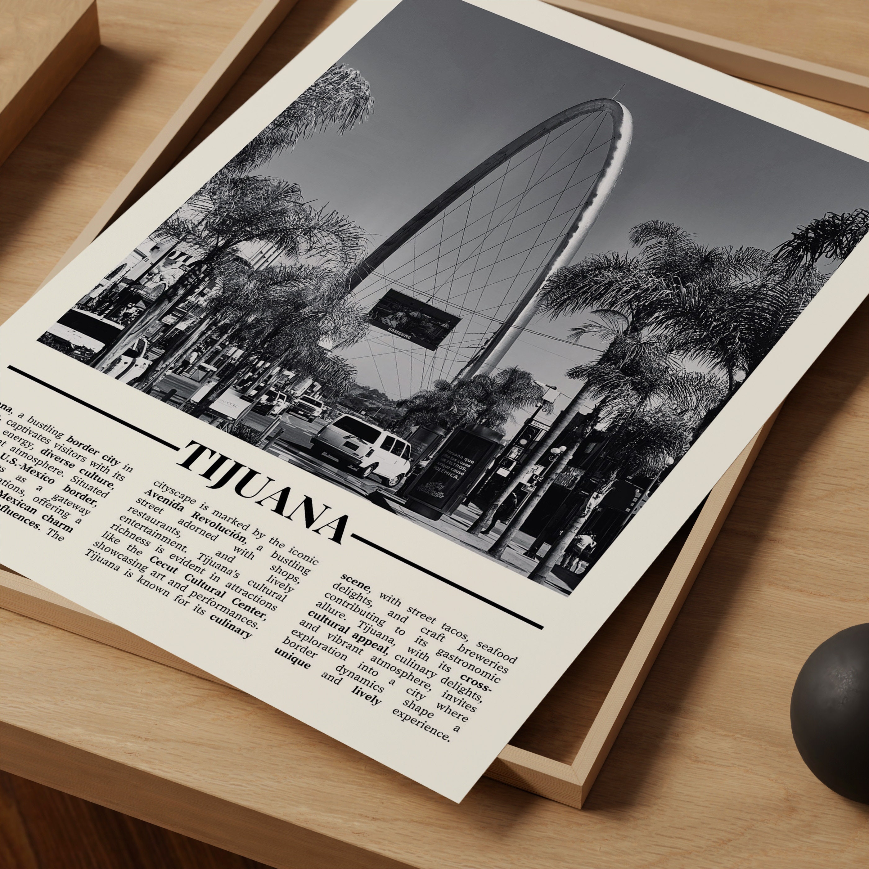 Tijuana Black and White Poster, Tijuana Print, Tijuana Wall Art ...