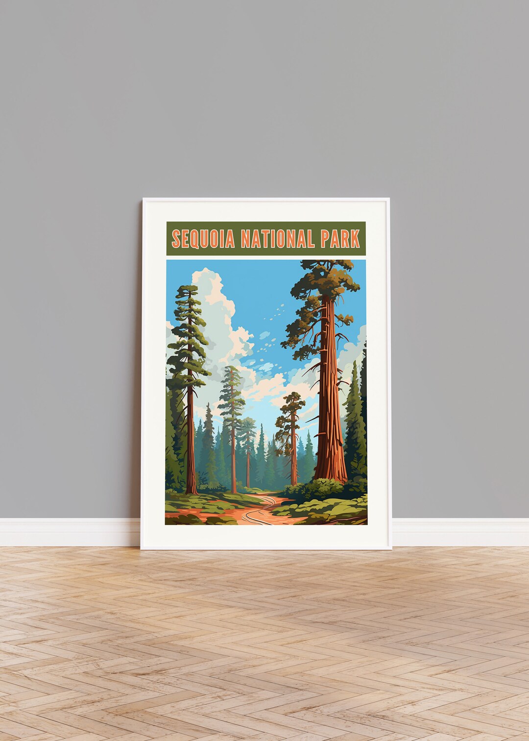 Sequoia National Park Travel Poster, Sequoia Print, Sequoia Wall Art ...