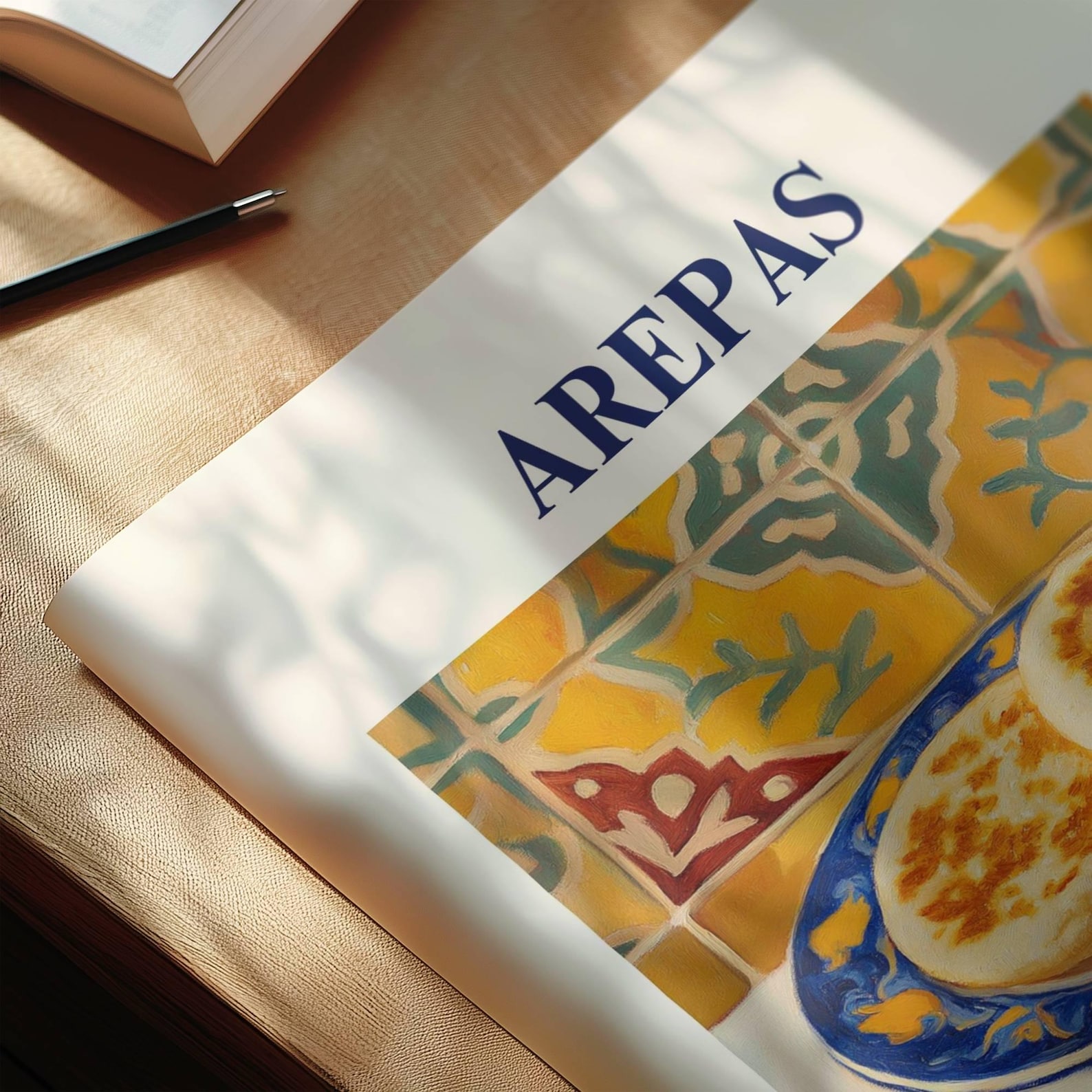 Arepas Poster, Traditional Venezuelan Food Wall Art, Kitchen & Café ...